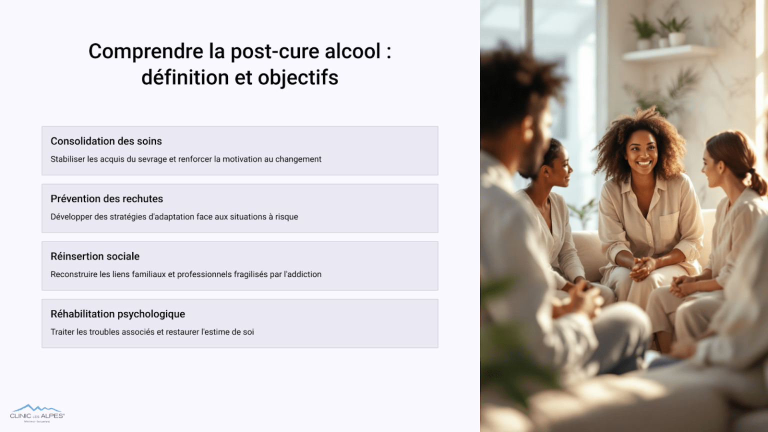 Post-cure alcool longue durée : reconstruisez durablement - Clinic Les ...